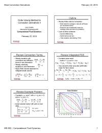 Convection Derivatives - Computational Fluid Dynamics - Lecture Slides - Docsity