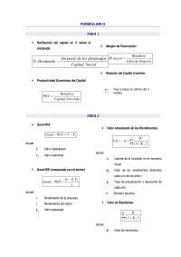 Formulas fundamentos de inversion - Ejercicios de Administración de ...