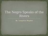 Power Point "The Negro Speaks of The River" Langston Hughes - Apuntes ...