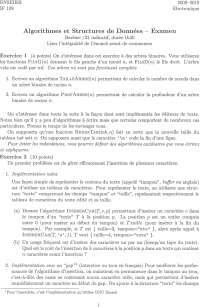 Examen sur les algorithmes et les structures de données | Examens ...