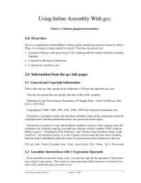 Gcc - inline - asm - Using Inline Assembly With GCC - Docsity