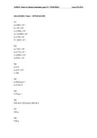 Soluciones problemas tema 1 quimica - Ejercicios de Química - Docsity