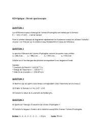 Exercices sur l'optique : devoir spectroscopie 2 | Exercices Génie Physique | Docsity