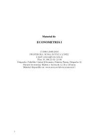 EJERCICIOS ECONOMETRIA - Ejercicios de Econometría - Docsity