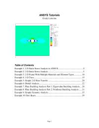 Ansys Tutorials - ansys tutorials - 10 - ansys tutorials - Docsity