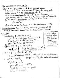 The Completeness Axiom – Introduction to Real Analysis I | MATH 327 - Docsity