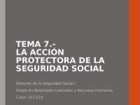 La acción protectora de la seguridad social - Apuntes de Derecho de la ...