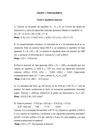 Problemas tema 5 - Ejercicios de Fisicoquímica | Docsity