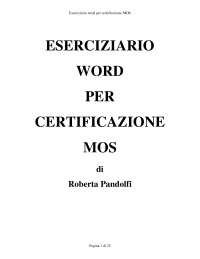 Eserciziario Word per certificazione Mos - Docsity