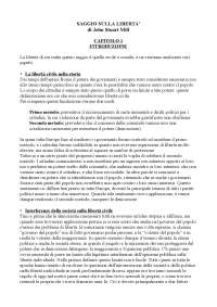 Saggio sulla libertà - John Stuart Mill - Docsity