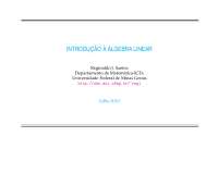 Apostila Álgebra Linear - UFMG - Apostila Álgebra Linear - Reginaldo J. Santos - Docsity