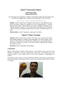 OpenCV Rastreando Objetos - Opencv2 - Visão Computacional - Docsity