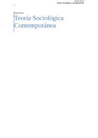 Teoría Sociológica Contemporánea (apuntes Patrick Baert) - Apuntes de ...