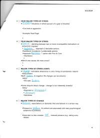 Notes on Major Types of Stress - The Psychology of Adjustment | PSYC ...