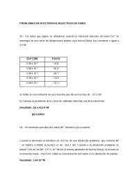 Problemas de electrodos - Ejercicios de Farmacia | Docsity