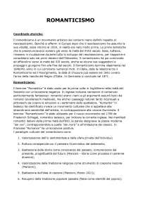 Appunti sul Romanticismo - Manzoni - Leopardi - Docsity