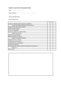 English II. End-of-term self-assessment sheet - Apuntes de Turismo ...