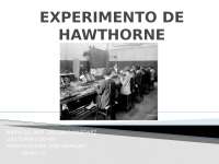 EXPERIMENTO HAWTHORNE - Apuntes de Administración de Empresas - Docsity