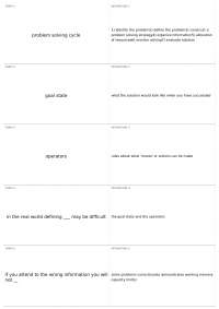 Problem Solving | PSY 200 - Cognitive Psychology - Docsity