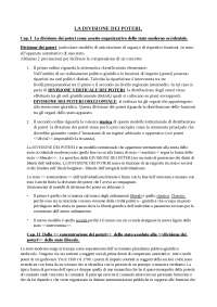 La divisione dei poteri - Docsity