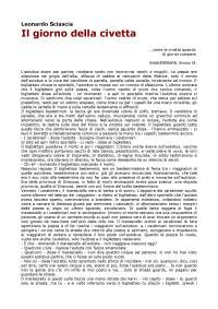 Sciascia leonardo il giorno della civetta - Docsity