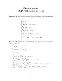 Ejercicios cálculo - Ejercicios de Cálculo - Docsity