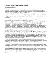 Esempio di un modulo sul ''consenso informato'' - Docsity