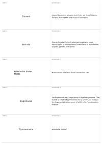 Lab Practical 1 (labs 1-7 | BIOL 1031 - ORGANISMAL BIOLOGY LABORATORY ...