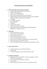 Entrevista OPHI-II - Apuntes de Terapia Ocupacional - Docsity