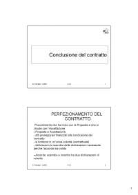 Schema su Conclusione contratto, diritto privato - Docsity