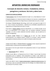 Concepto de derecho romano. Ciudadanos, latinos, peregrinos y esclavos ...