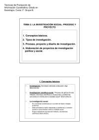 La investigación social: proceso y proyecto - Guías, Proyectos ...