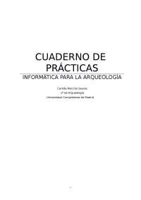 Cuaderno de prácticas. - Ejercicios de Arqueología - Docsity