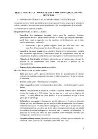 TEMA 5. CONTRATOS CONDUCTUALES Y PROGRAMAS DE ECONOMÍA DE - Apuntes de ...