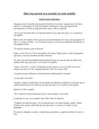 Análisis literario del Cuento Algo muy grave va a suceder en el pueblo ...