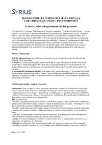 Legge sulla privacy - Docsity