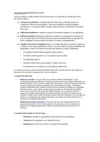 Concepto de deriva génica es una fuerza evolutiva que actúa junto con ...