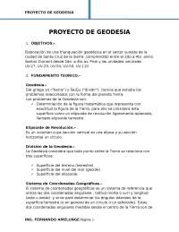 Proyecto geodesia - Docsity