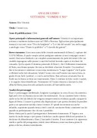 Uomini e no analisi libro - Docsity