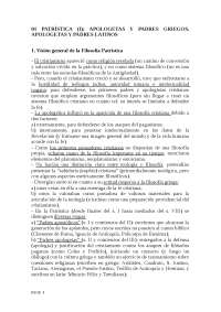 PATRÍSTICA (I): APOLOGETAS Y PADRES GRIEGOS. APOLOGETAS Y PADRES ...