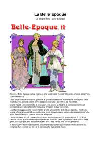 Schema sulla Belle Epoque - Docsity
