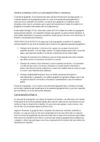Geografía fisica y humana, El medio físico - Apuntes de Geografía - Docsity