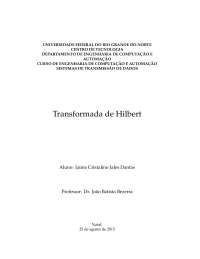 Transformada de Hilbert - Transformada de Hilbert - Docsity