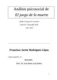 PSO - Análisis del juego de la muerte - Apuntes de Psicología Social ...