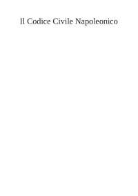 Codice napoleonico def - Docsity