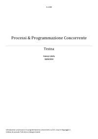 Processi & programmazione concorrente - Docsity