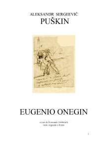 Aleksandr pushkin eugenio onegin - Docsity