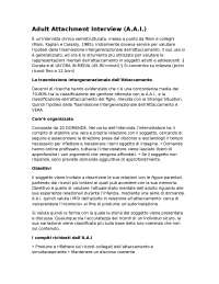 Adult attachment interview - Docsity