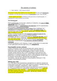 The anatomy of violence - Apuntes de Fisiología - Docsity