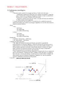TEMA 7. TELEVISIÓN A) Fundamentos tecnológicos - Apuntes de ...